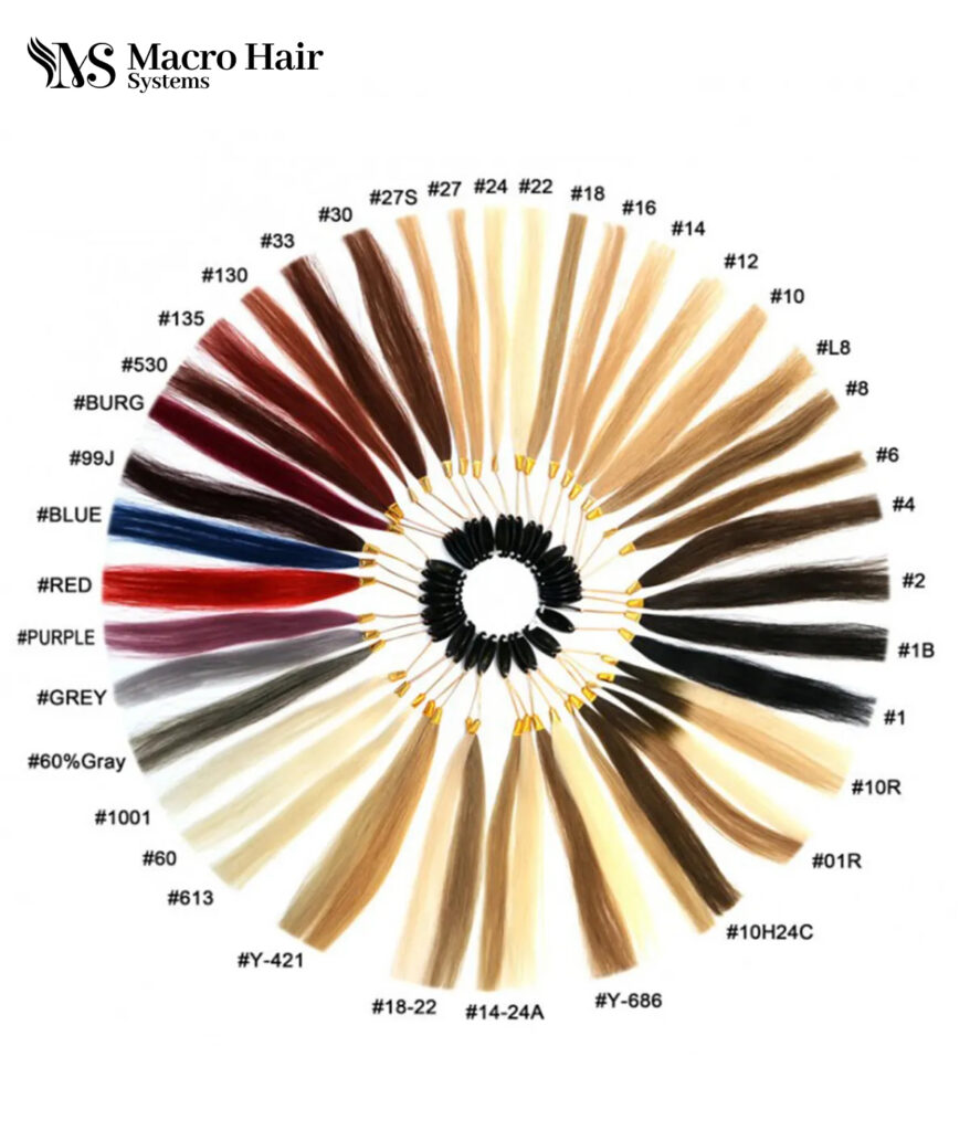 Color Chart- Color For Human Hair Extensions – Macro Hair Systems
